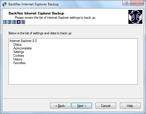 Backup and restore Internet Explorer settings